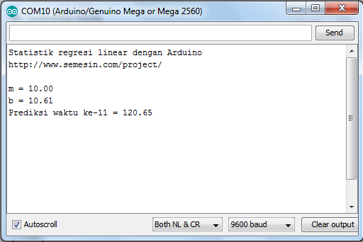 Perhitungan regresi linear menggunakan arduino – Semesin