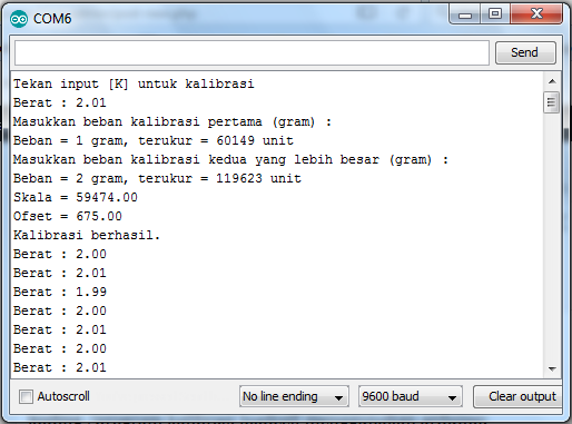 Kalibrasi sensor loadcell interaktif dengan Serial USB TTL Arduino – Semesin